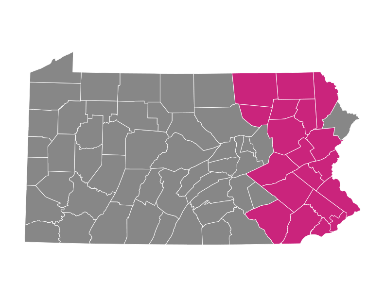 Mapa del área de cobertura