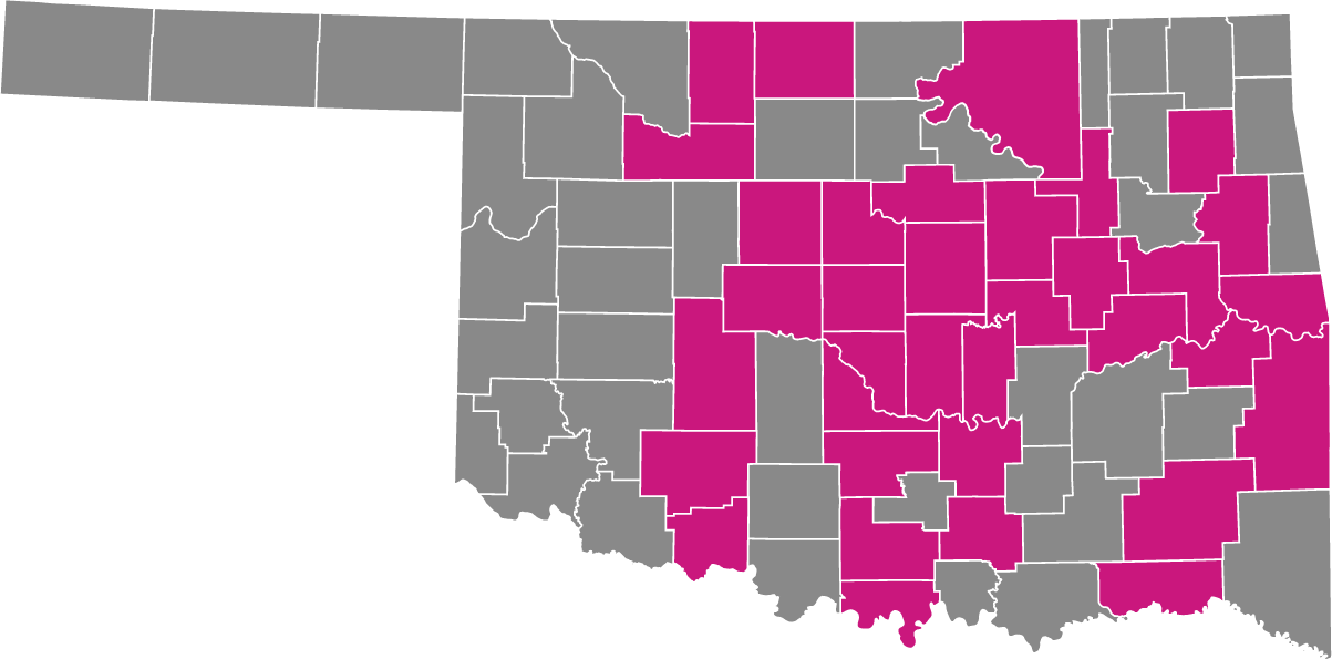 Health Plans Coverage Area Map | Ambetter of Oklahoma